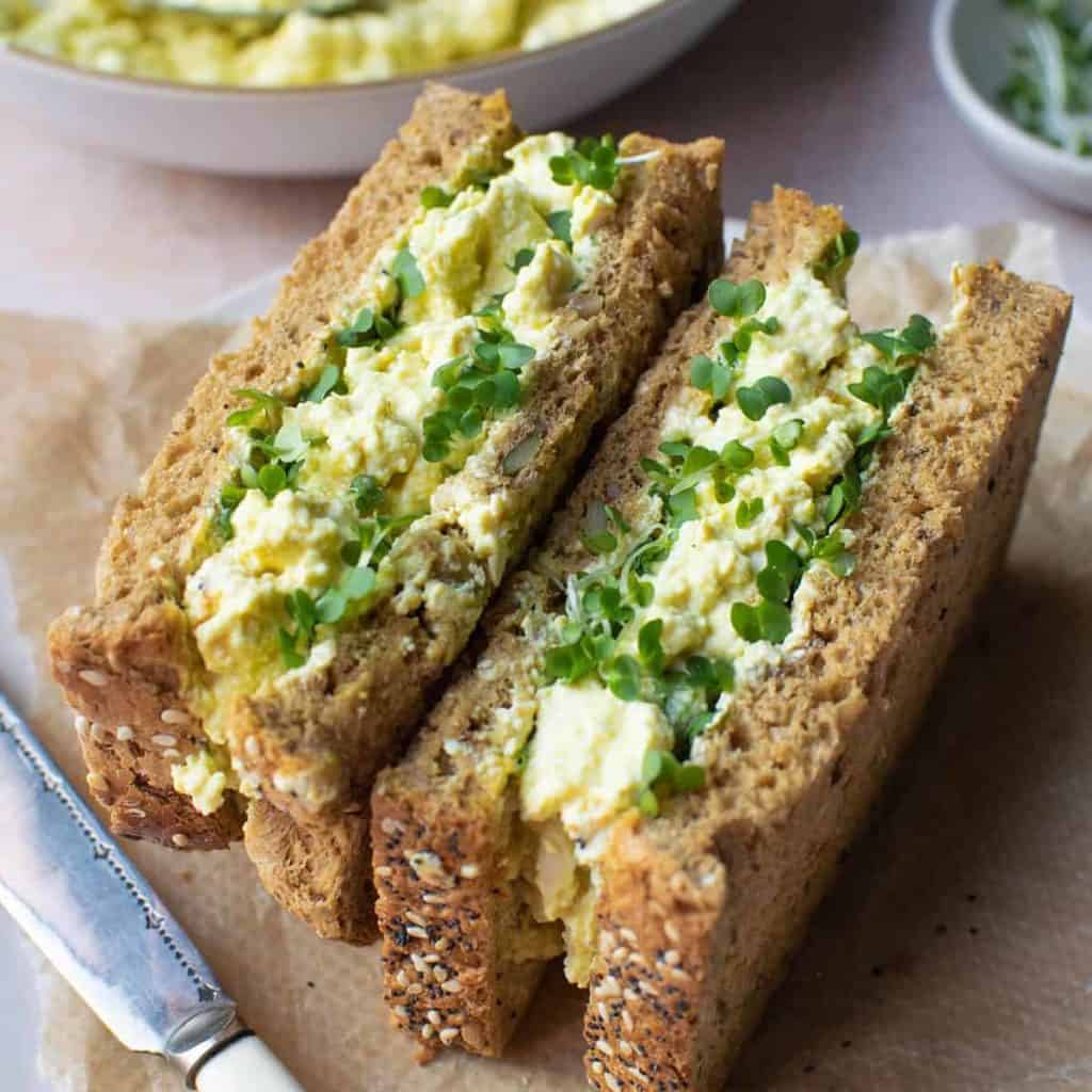 Vegan Egg Mayo Sandwich in 10 minutes - Vegan Punks