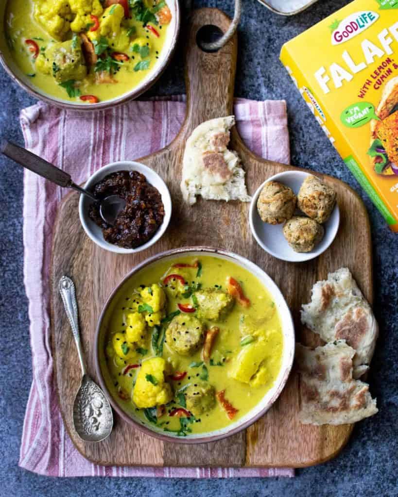 Falafel Curry With a Creamy Korma Sauce - Vegan Punks